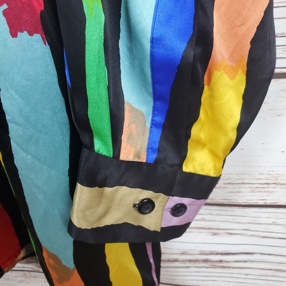 Genelli | Shirts | Genelli Mens Xxl Vintage 9s 00 Silk Multicolored ...